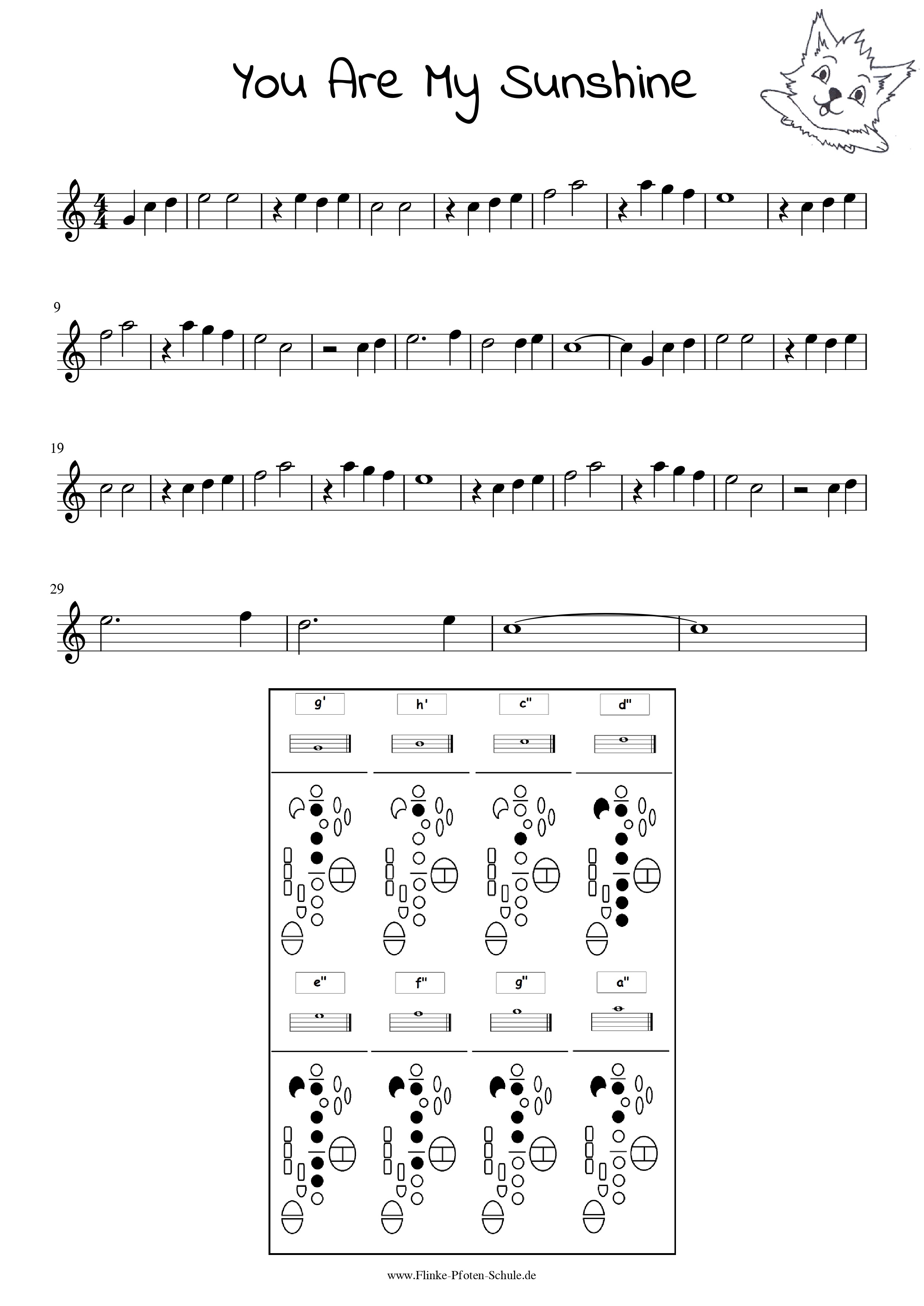 Flinke-Pfoten-Schule - You Are My Sunshine